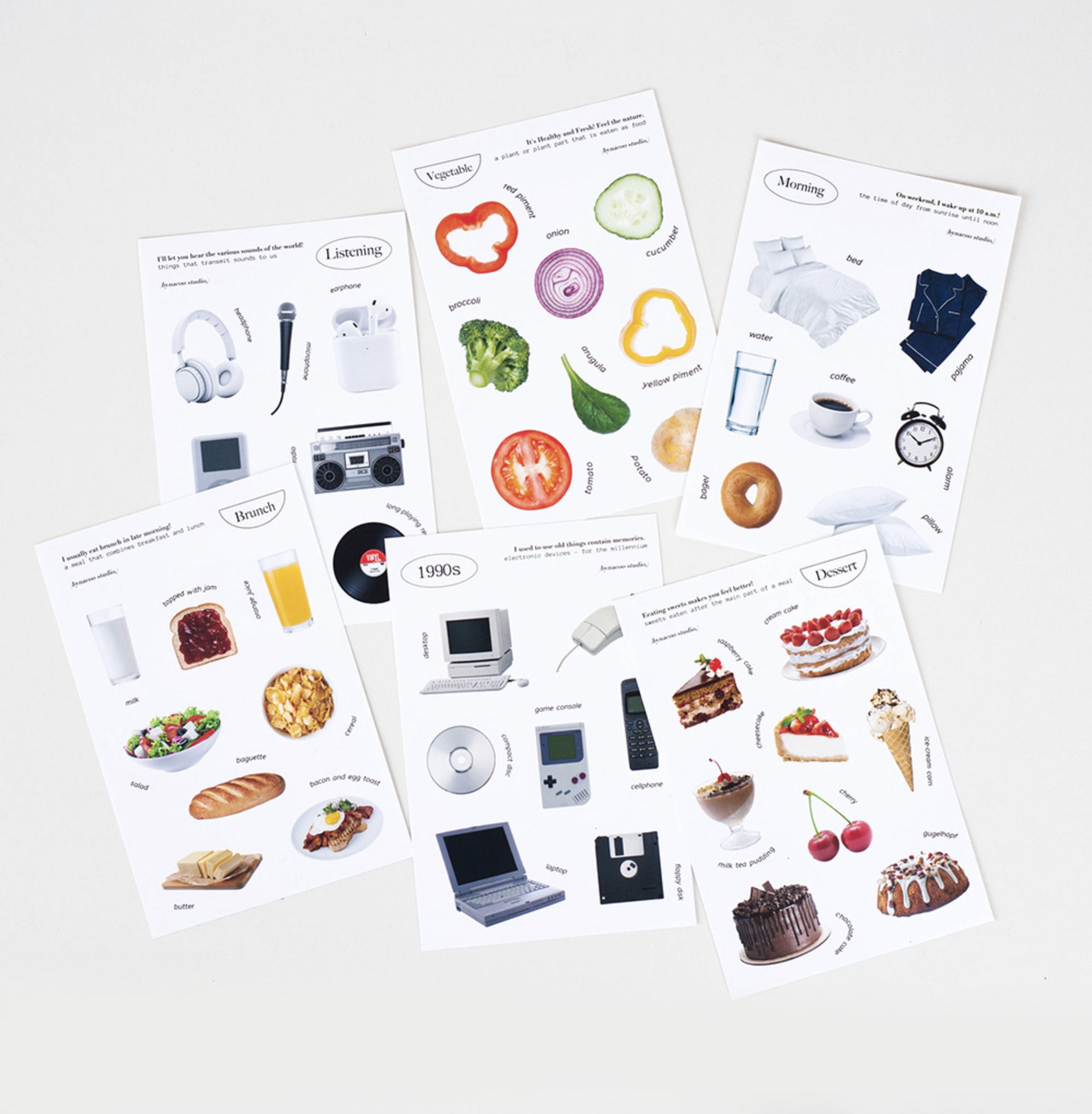 MochiThings: 6pcs Retro Object Sticker Set