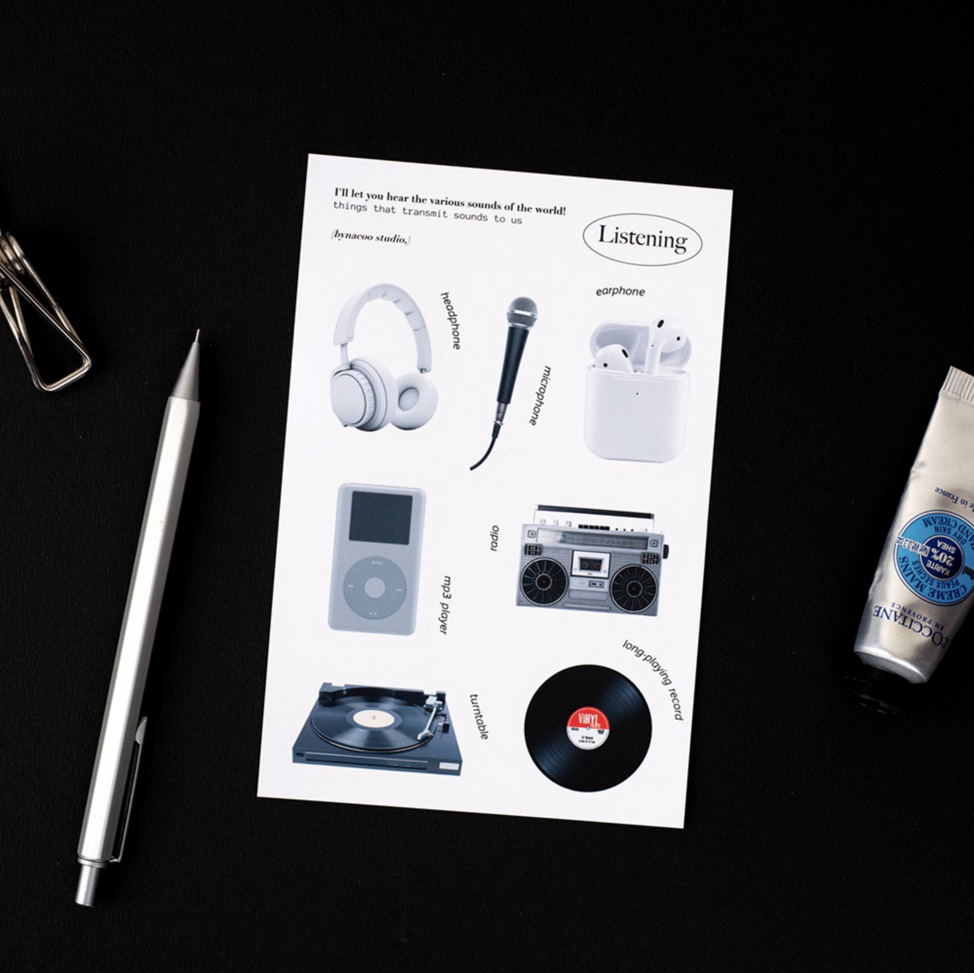 MochiThings: 6pcs Retro Object Sticker Set