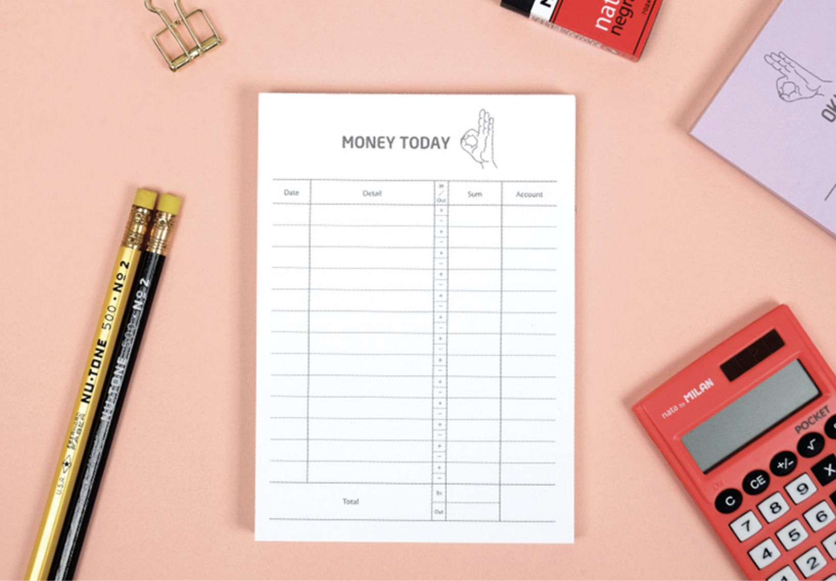 MochiThings: Money Today Budget Memo Pad