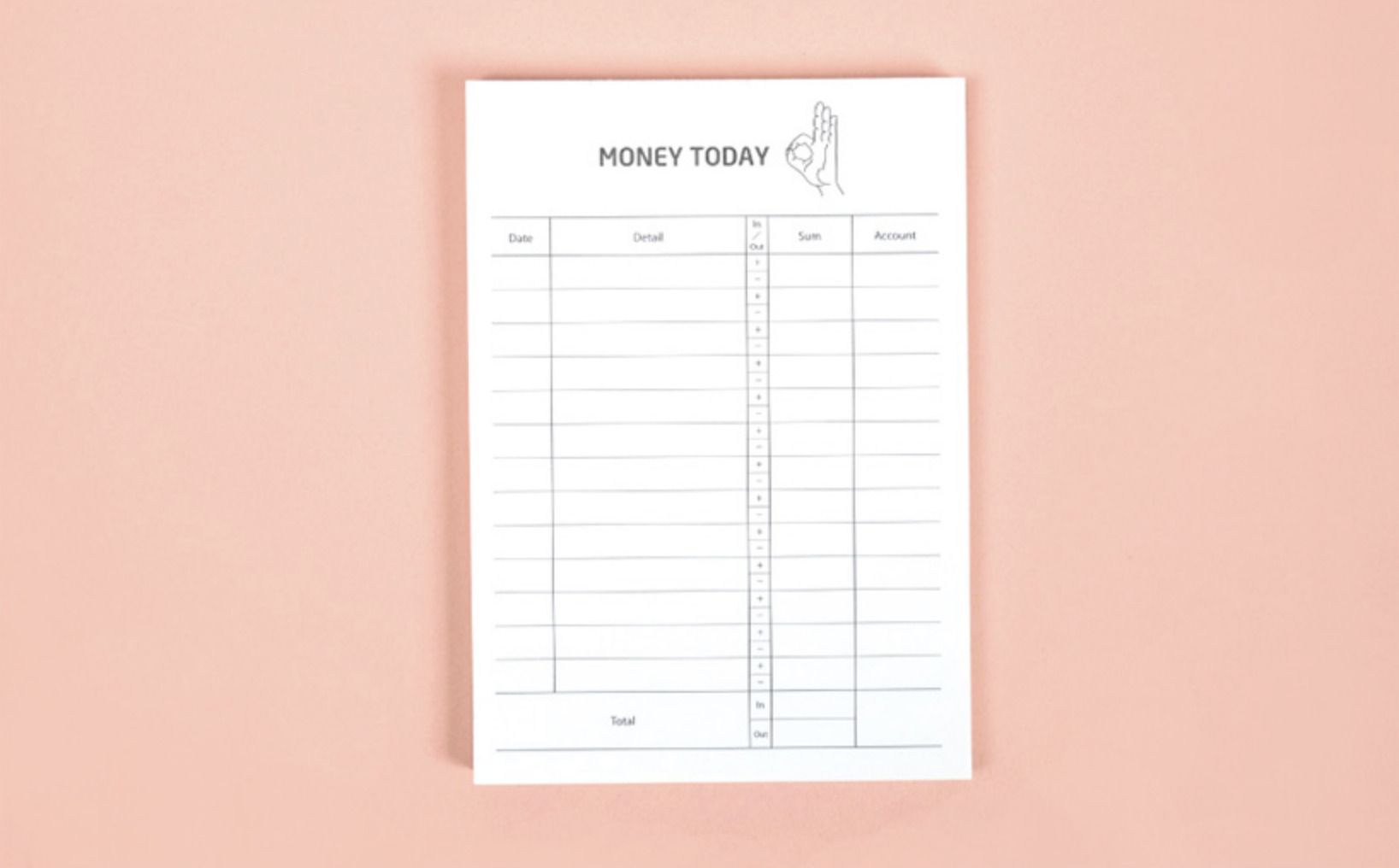 MochiThings: Money Today Budget Memo Pad