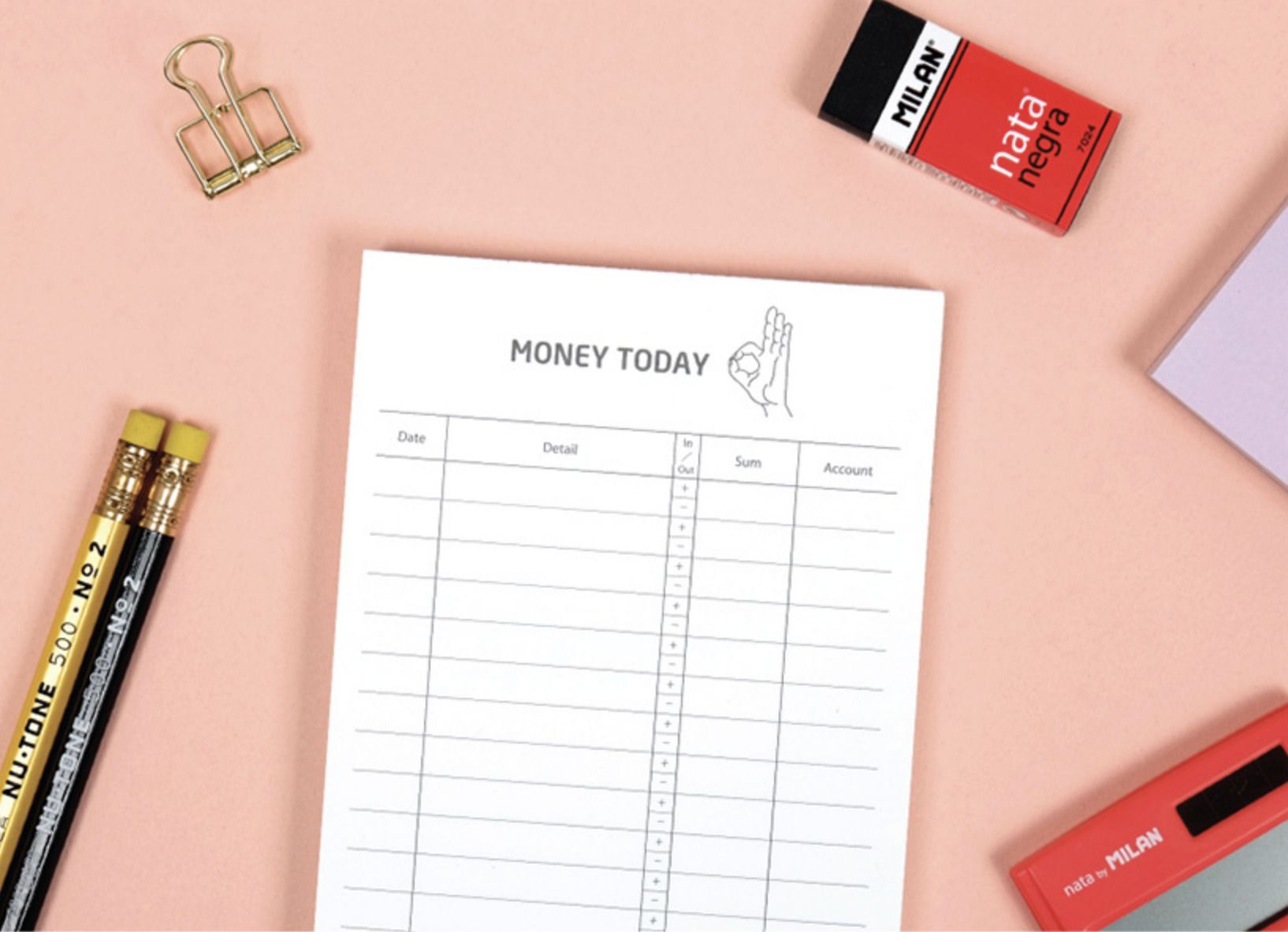 MochiThings: Money Today Budget Memo Pad