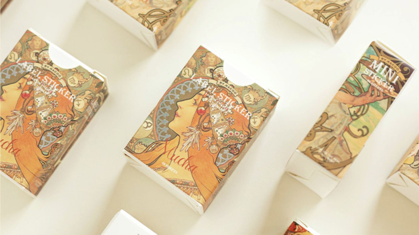 MochiThings: 48pcs Mucha Label Sticker Set