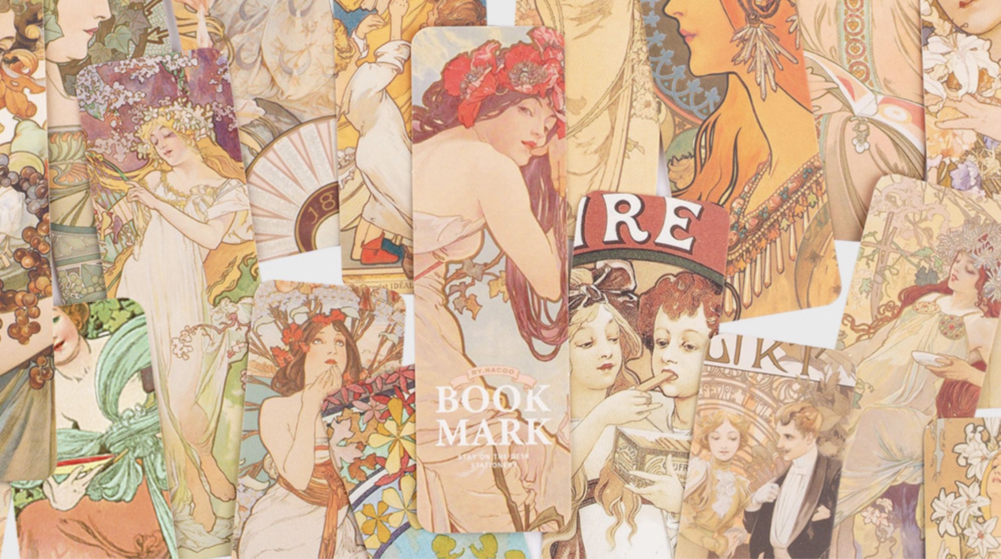 MochiThings: 28pcs Mucha Bookmark Set