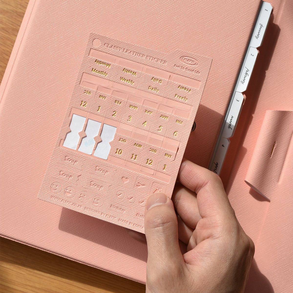 MochiThings: Classy Leather Index Sticker v2