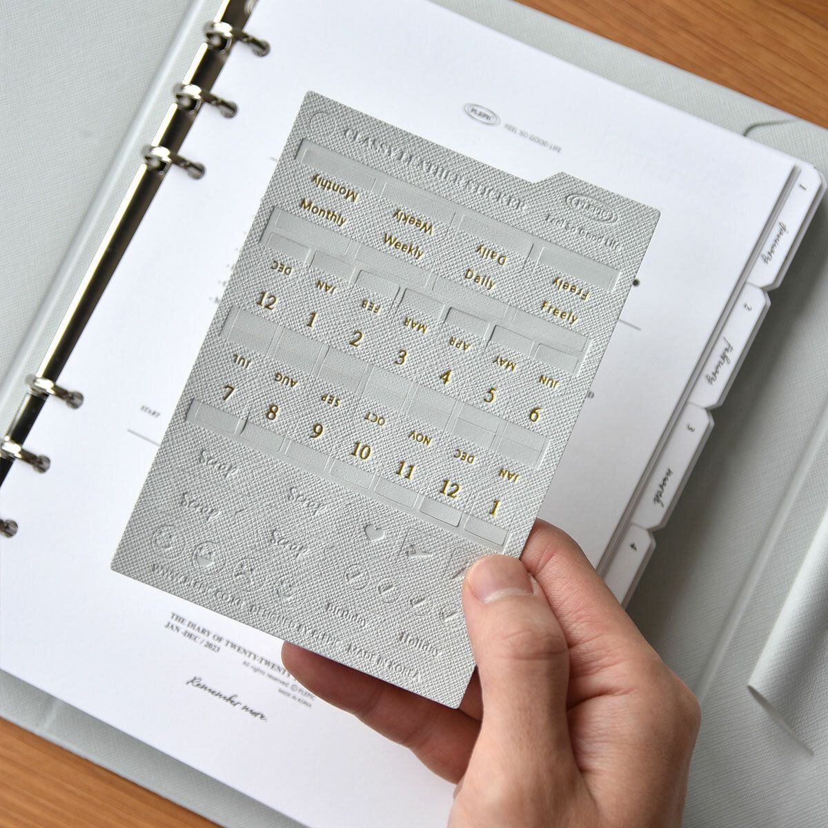 MochiThings: Classy Leather Index Sticker v2