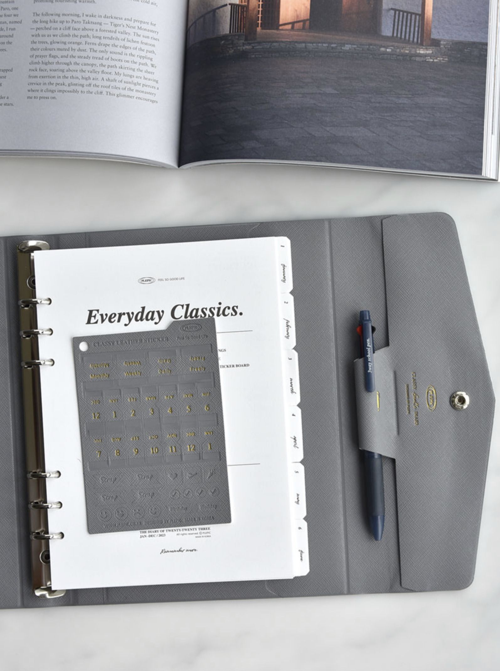 MochiThings: Classy Leather Index Sticker v2