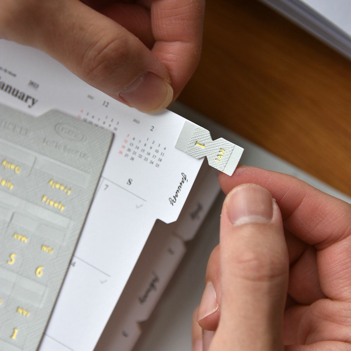 MochiThings: Classy Leather Index Sticker v2