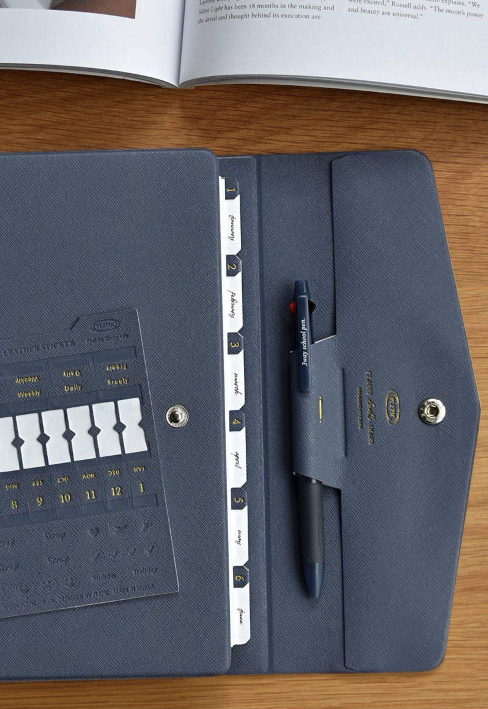 MochiThings: Classy Leather Index Sticker v2