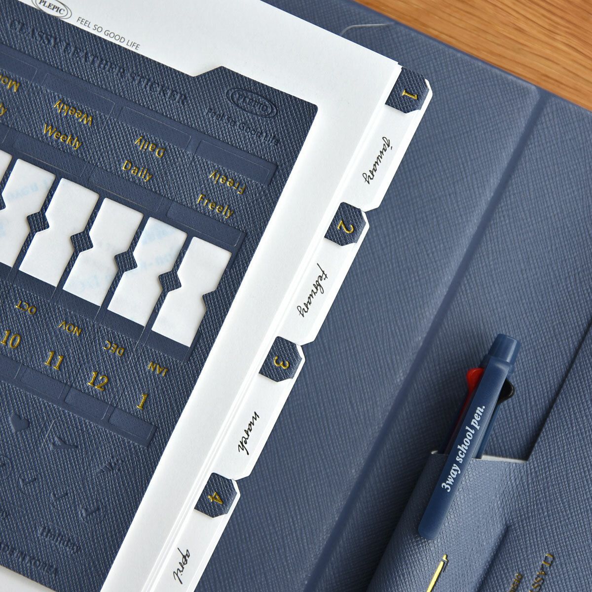 MochiThings: Classy Leather Index Sticker v2