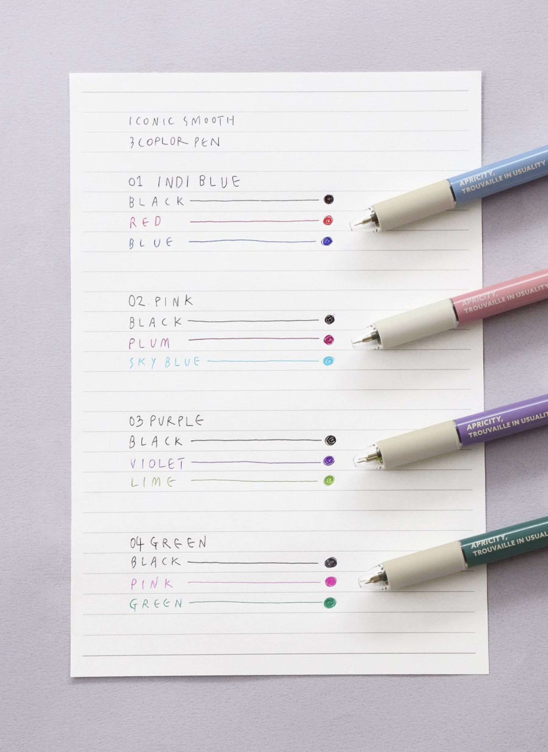 MochiThings: Apricity 3 Color Ball Point Pen