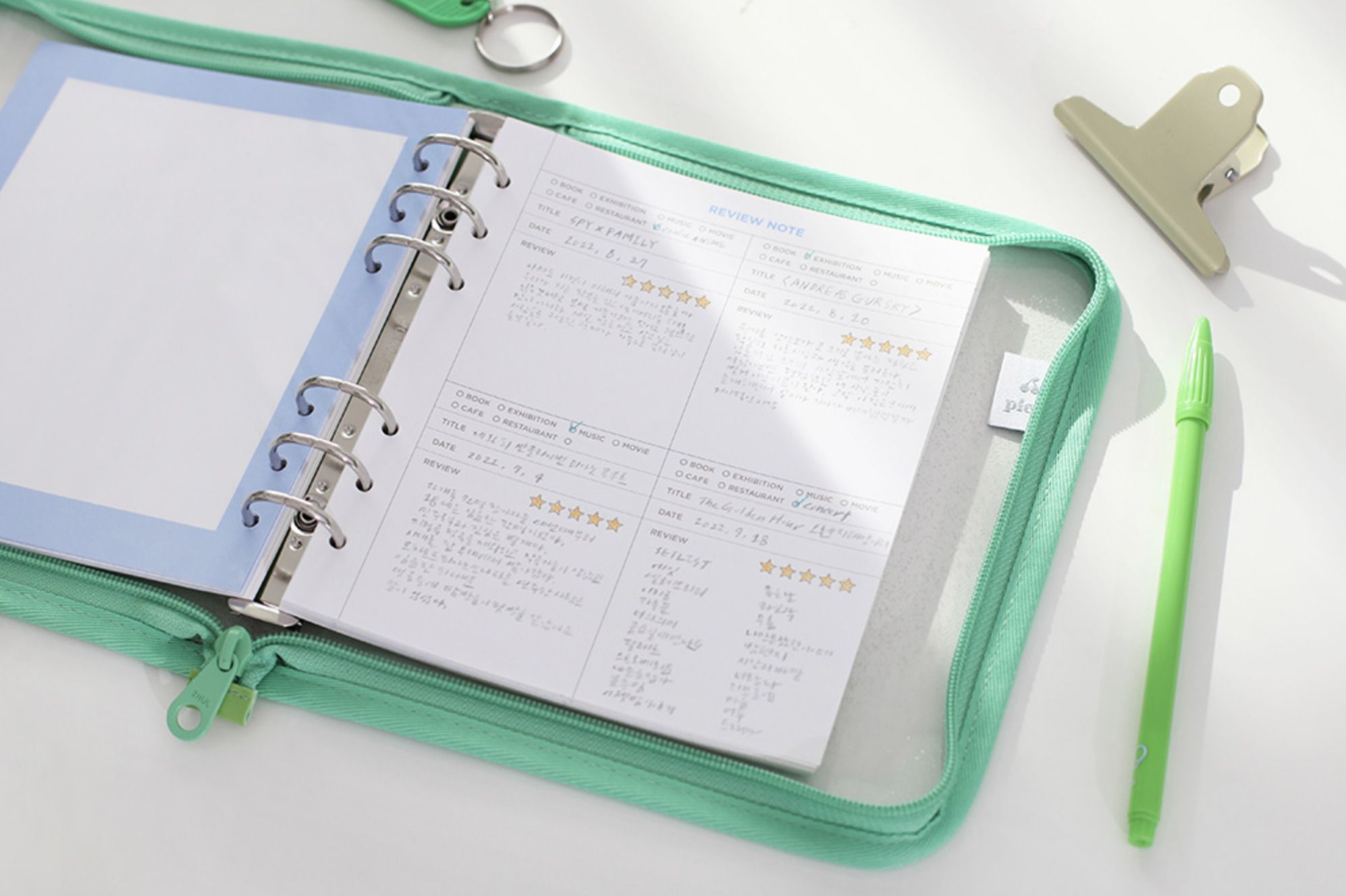 MochiThings: Cherry Pick 6 Ring A6 Wide Zipper Planner v4