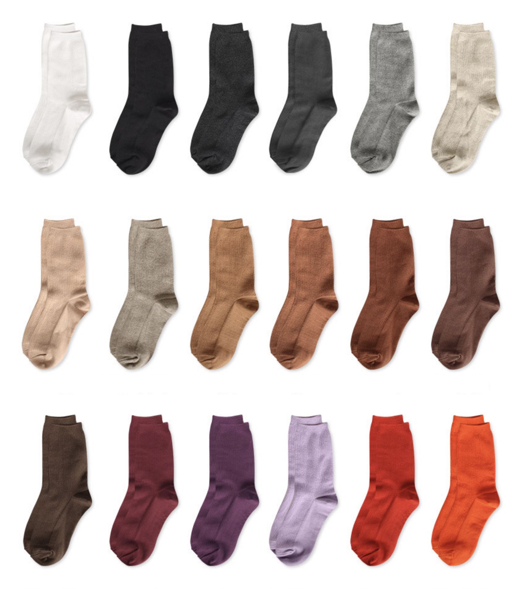 MochiThings: Colorful Ribbed Crew Women Socks