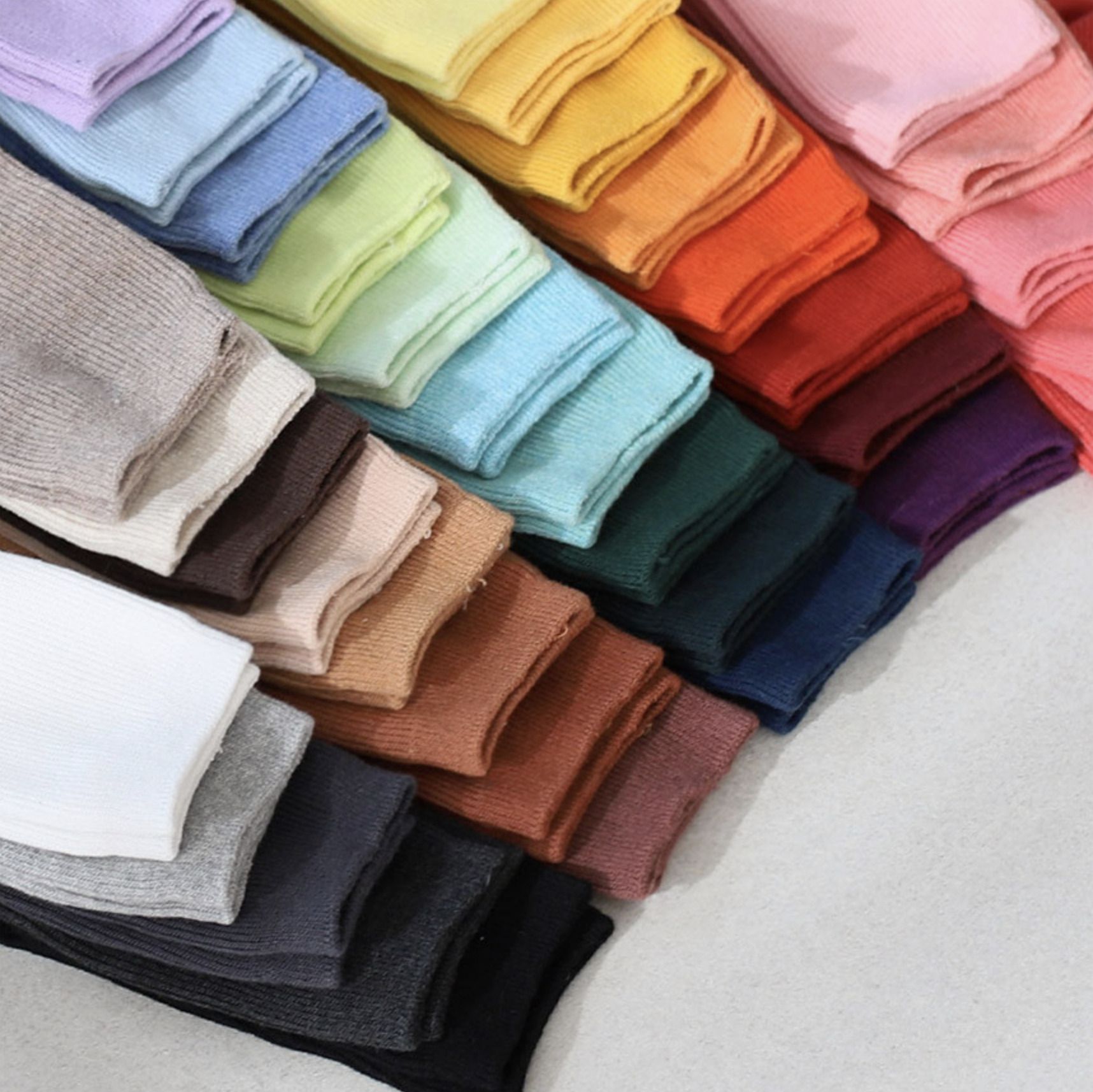 MochiThings: Colorful Ribbed Crew Women Socks