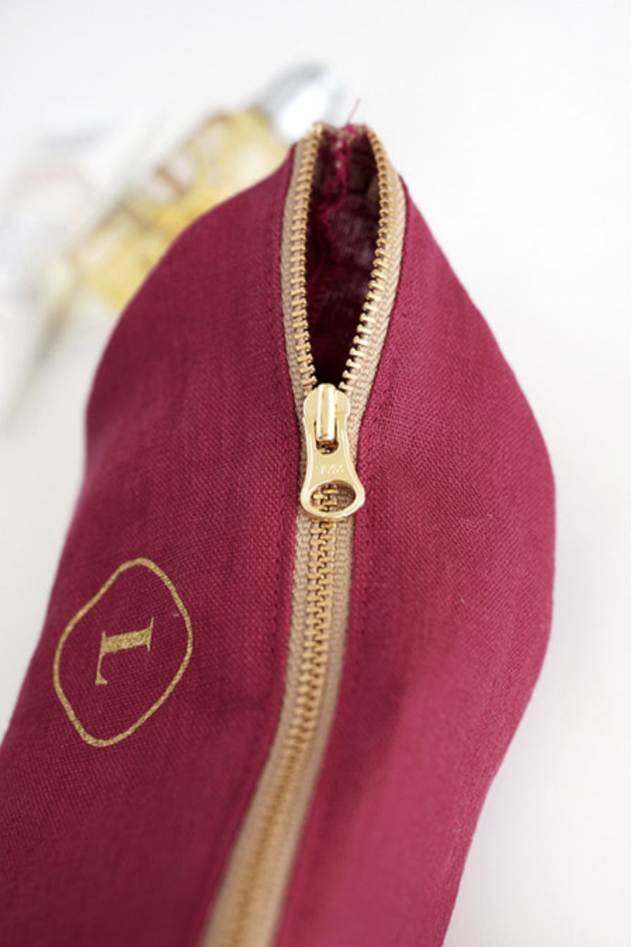 MochiThings: Mini Linen Gold Zipper Pouch