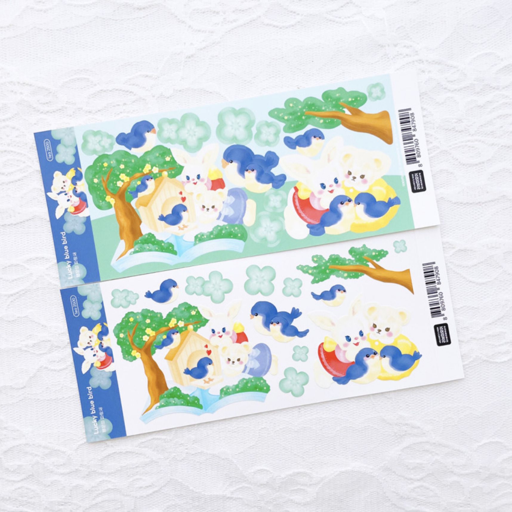 MochiThings: Lucky Blue Bird Slim Sticker