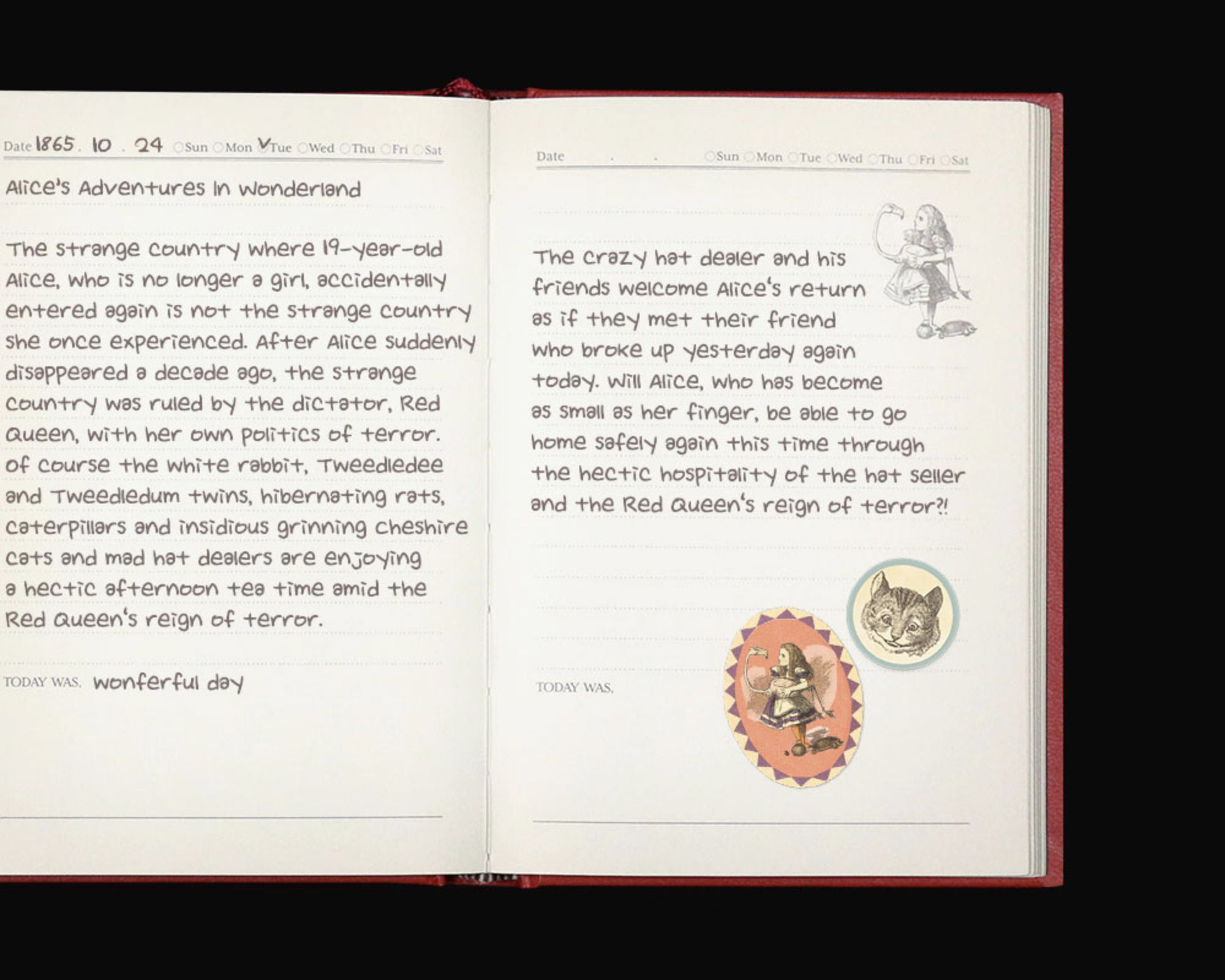 MochiThings: Alice in Wonderland Daily Scheduler