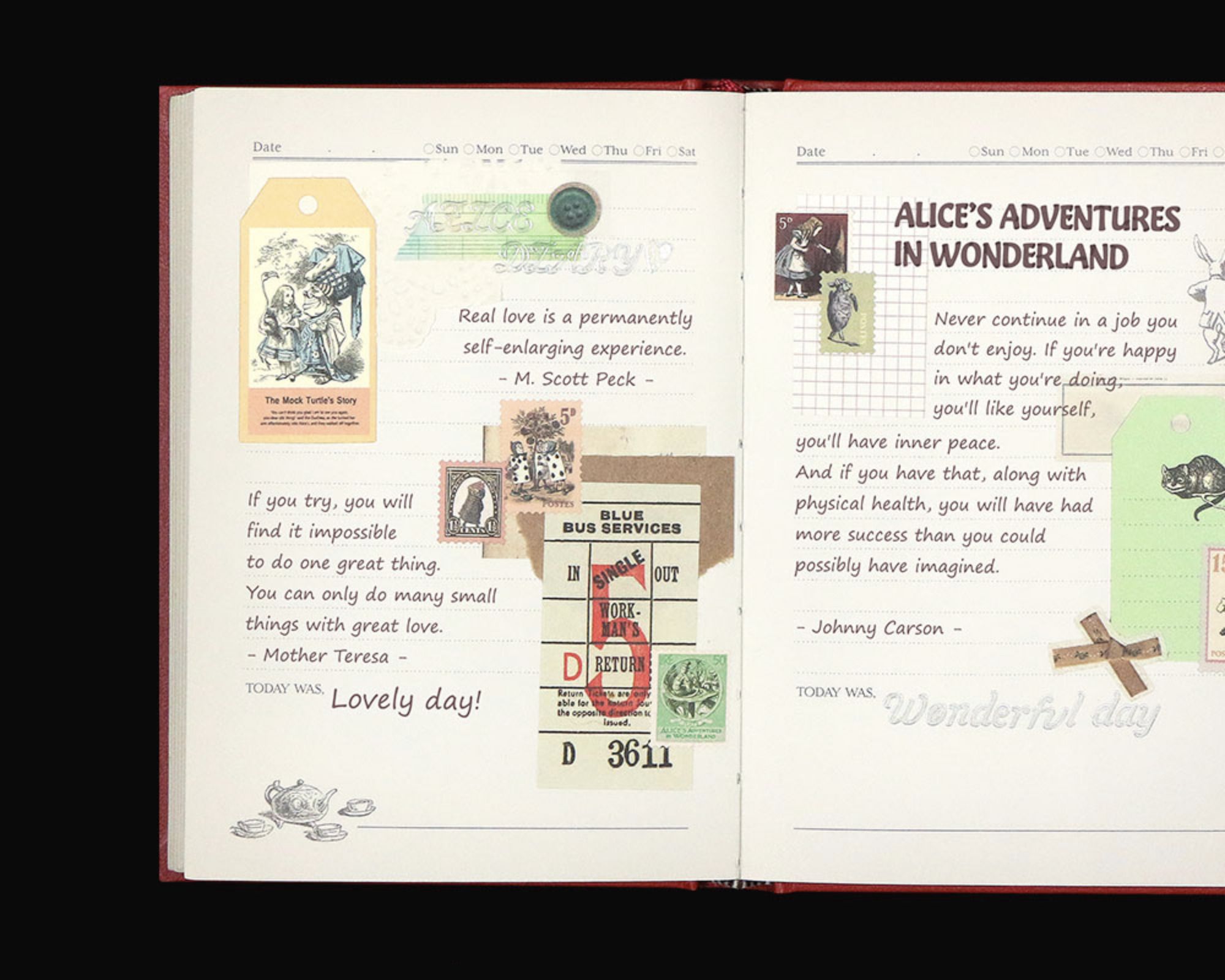 MochiThings: Alice in Wonderland Daily Scheduler