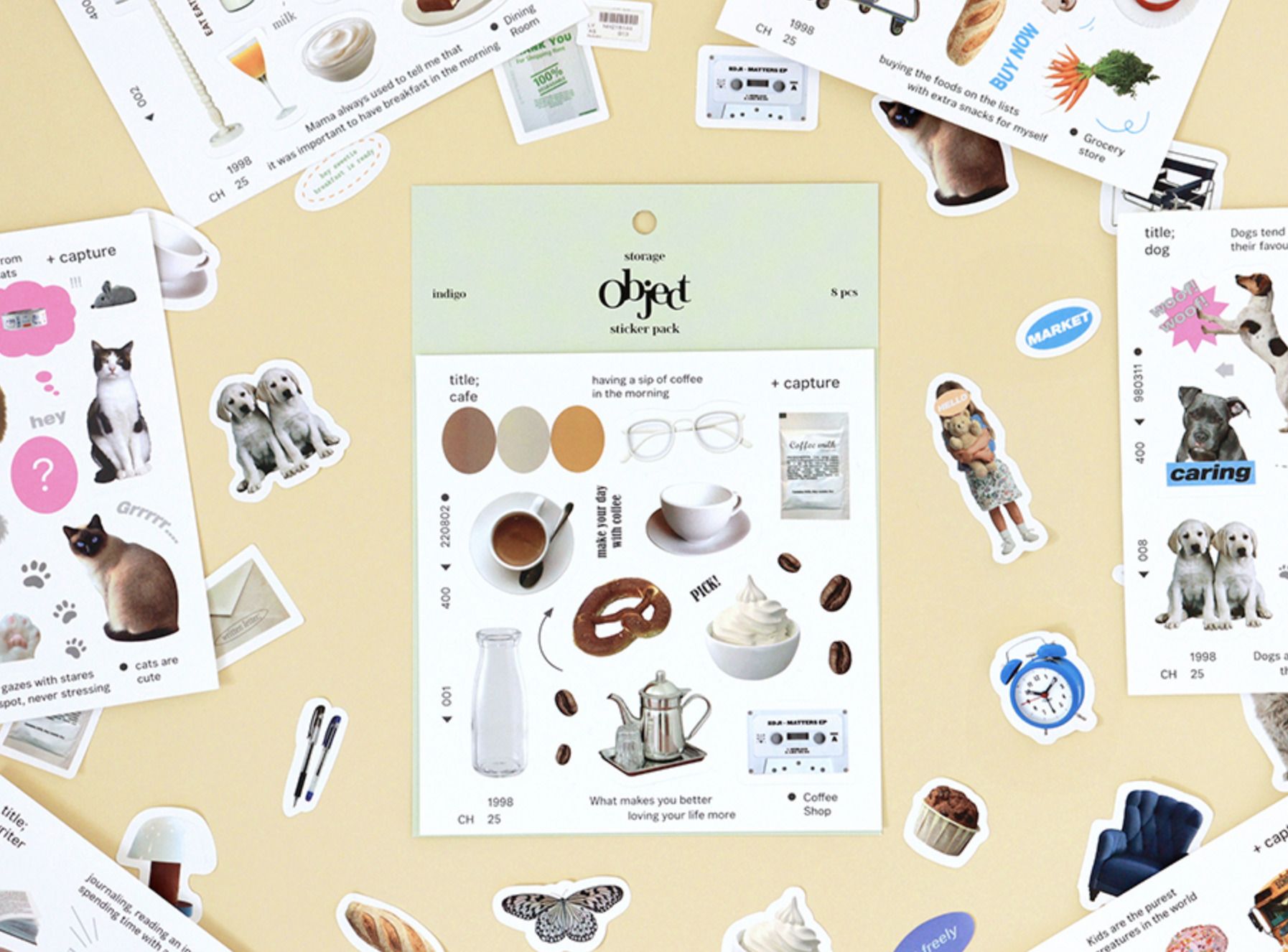 MochiThings: 8pcs Object Sticker Set