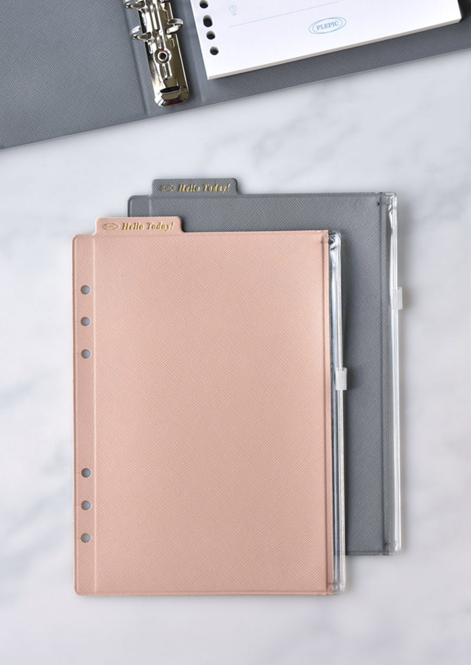 MochiThings: Classy Leather 6 Ring A5 Zipper Pocket