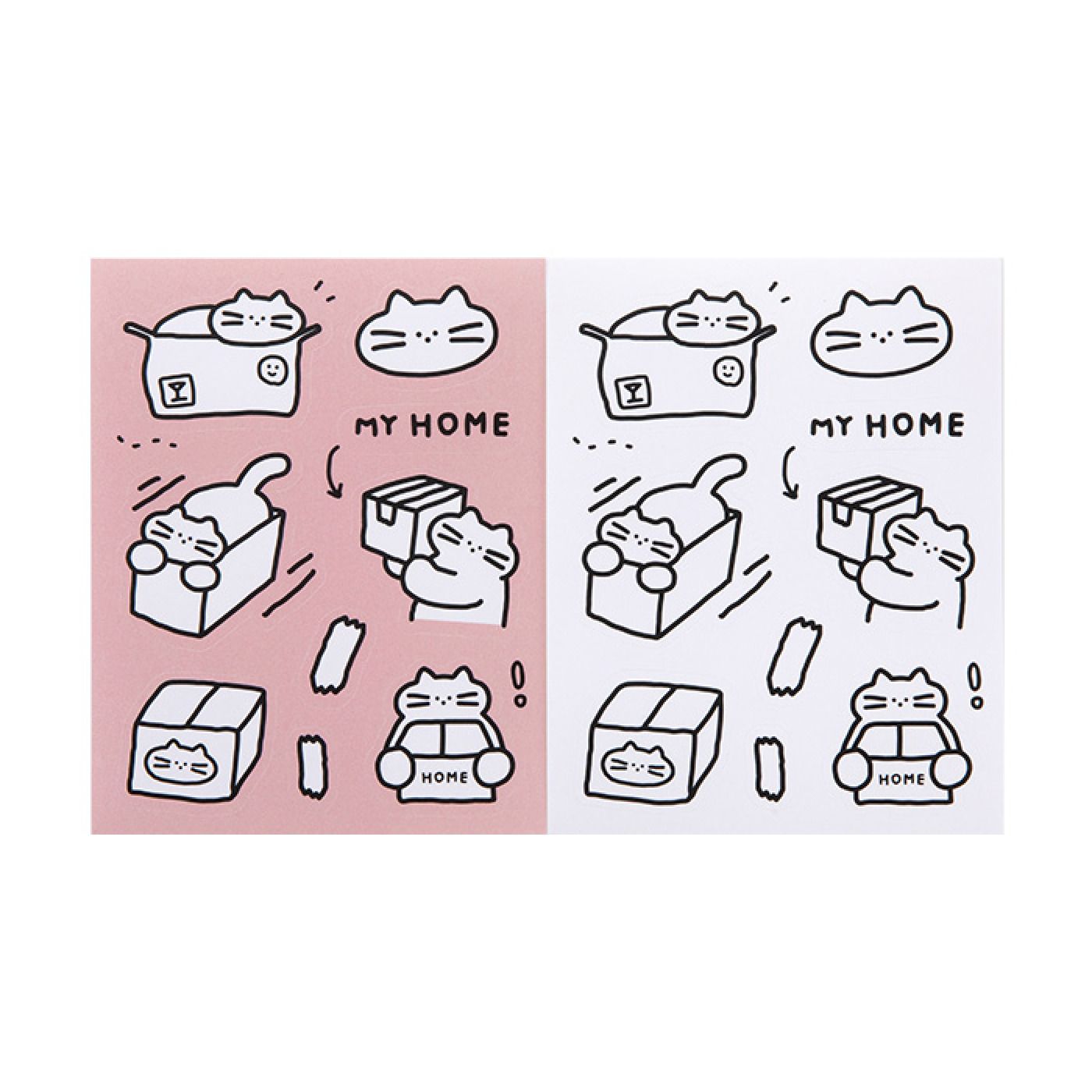 MochiThings: 2pcs Cat Drawing Line Sticker Set