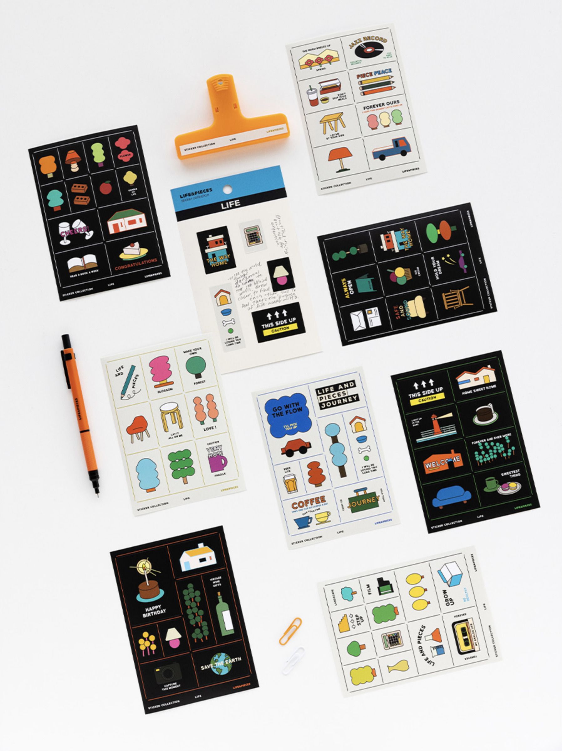 MochiThings: 8pcs Life & Pieces Life Removable Sticker Set