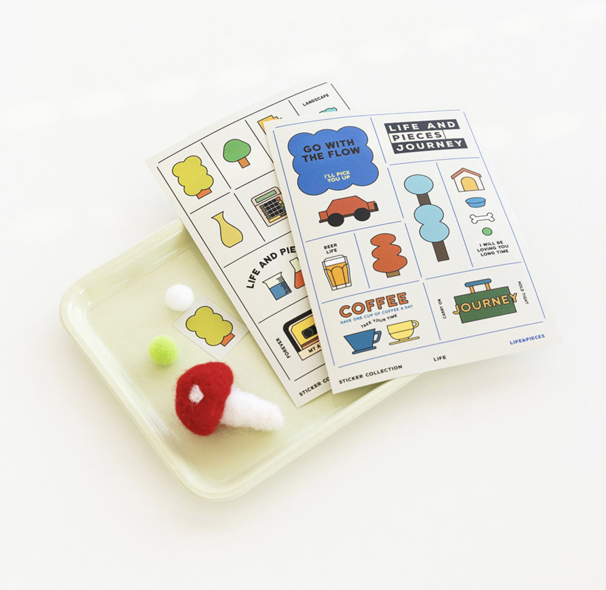 MochiThings: 8pcs Life & Pieces Life Removable Sticker Set