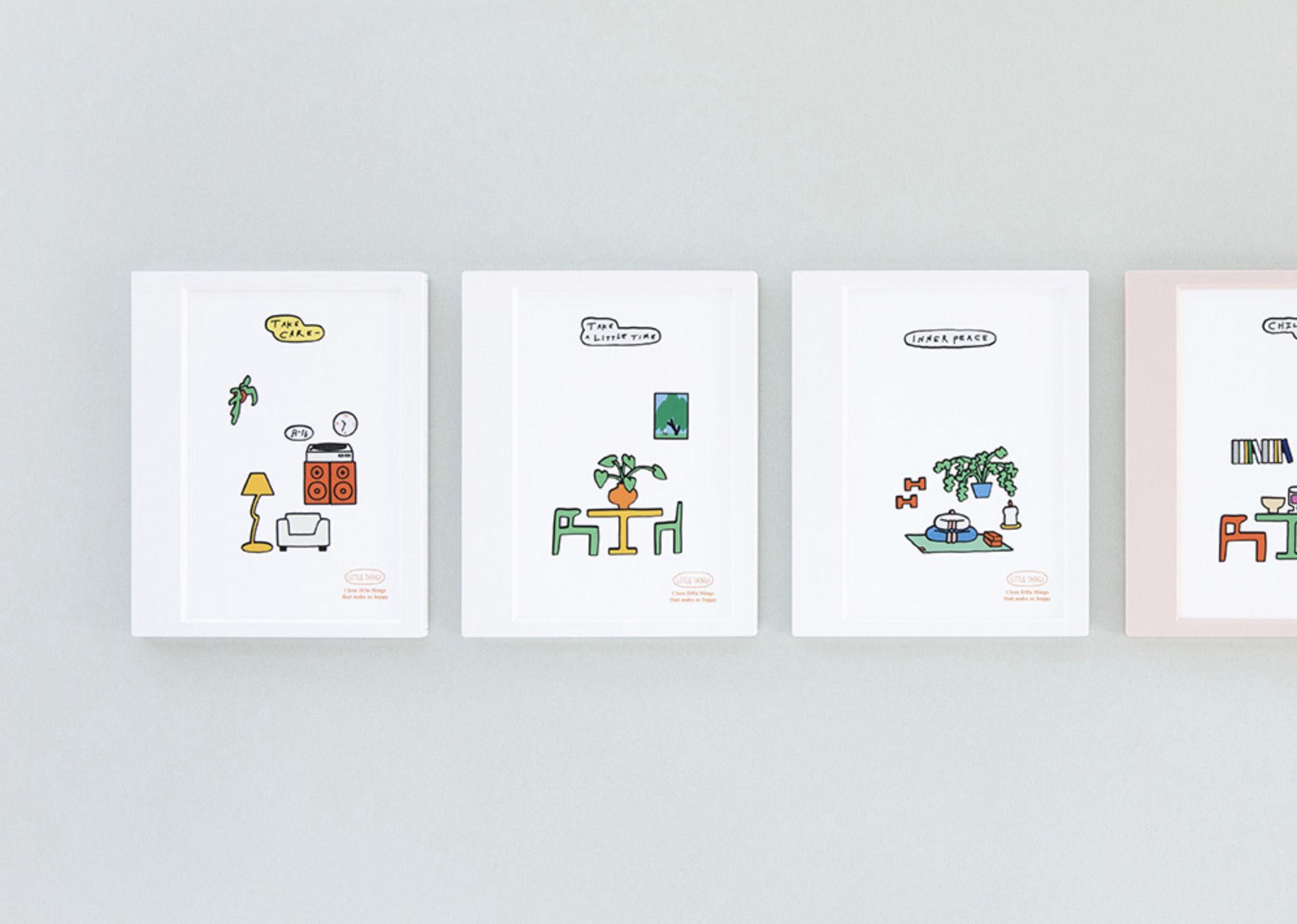 MochiThings: 8pcs Drawing Illustration Removable Sticker Set