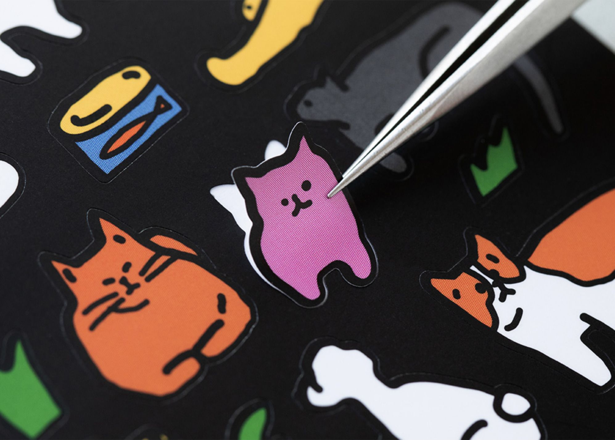 MochiThings: 8pcs Drawing Illustration Removable Sticker Set