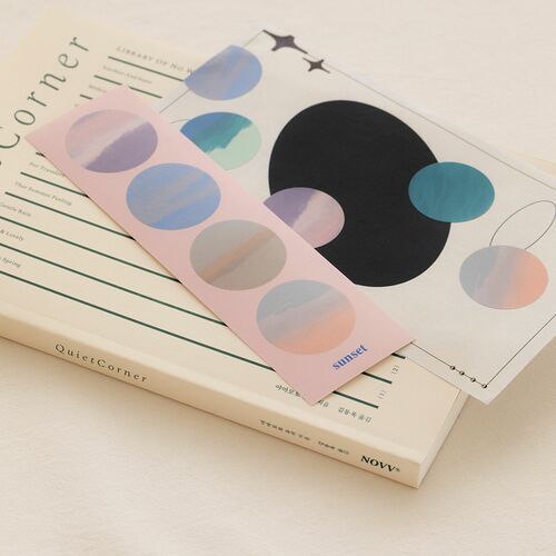 MochiThings: 8pcs Afterglow Round Removable Sticker Set