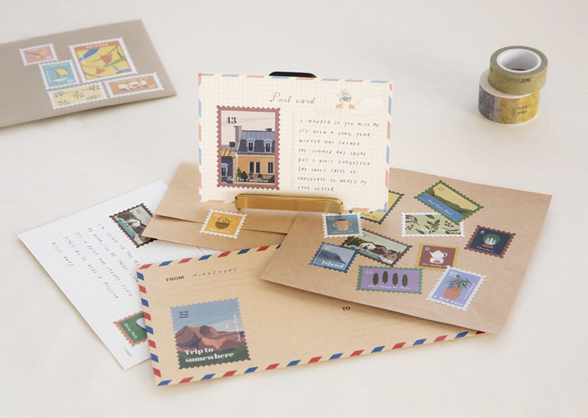 MochiThings: 6pcs Afterglow Stamp Sticker Set