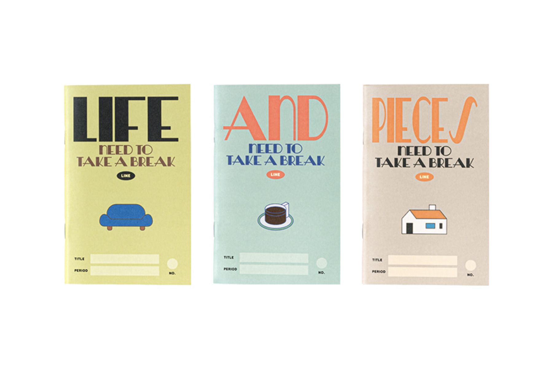 MochiThings: 3pcs Mini Life & Pieces Notebook Set