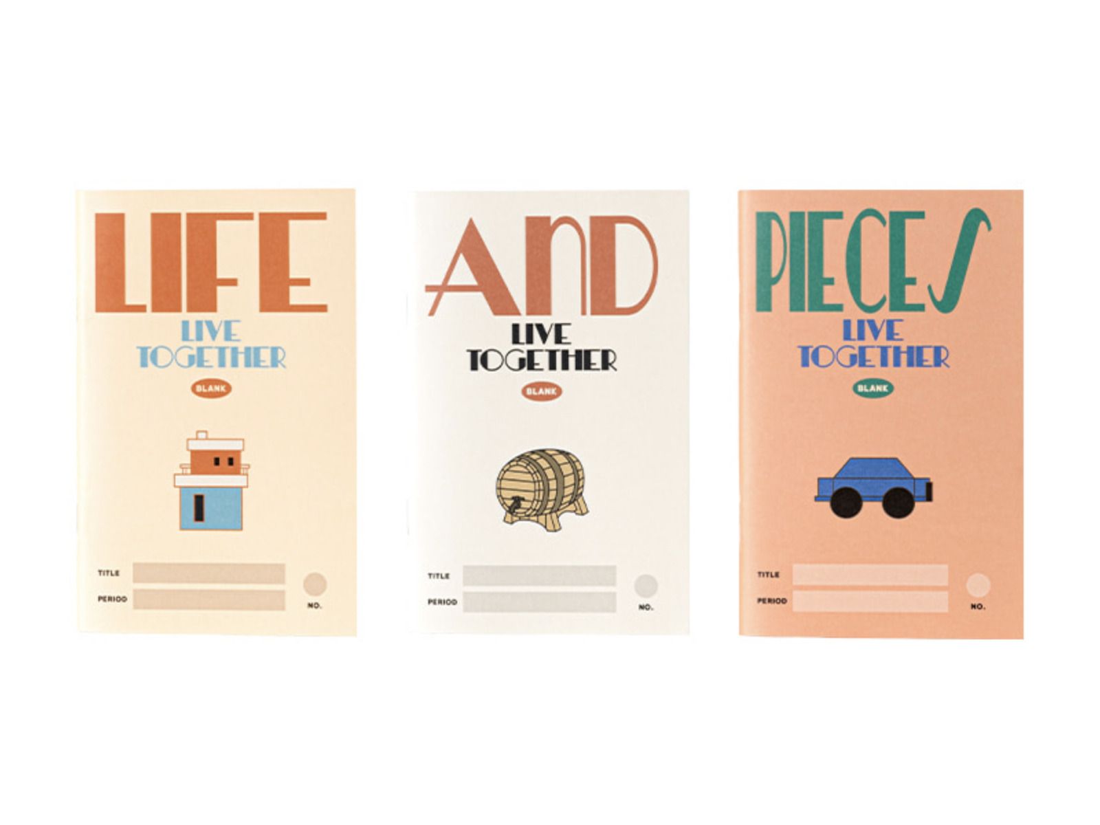 MochiThings: 3pcs Mini Life & Pieces Notebook Set