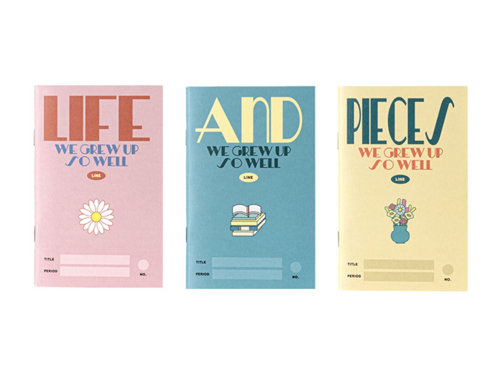 MochiThings: 3pcs Mini Life & Pieces Notebook Set