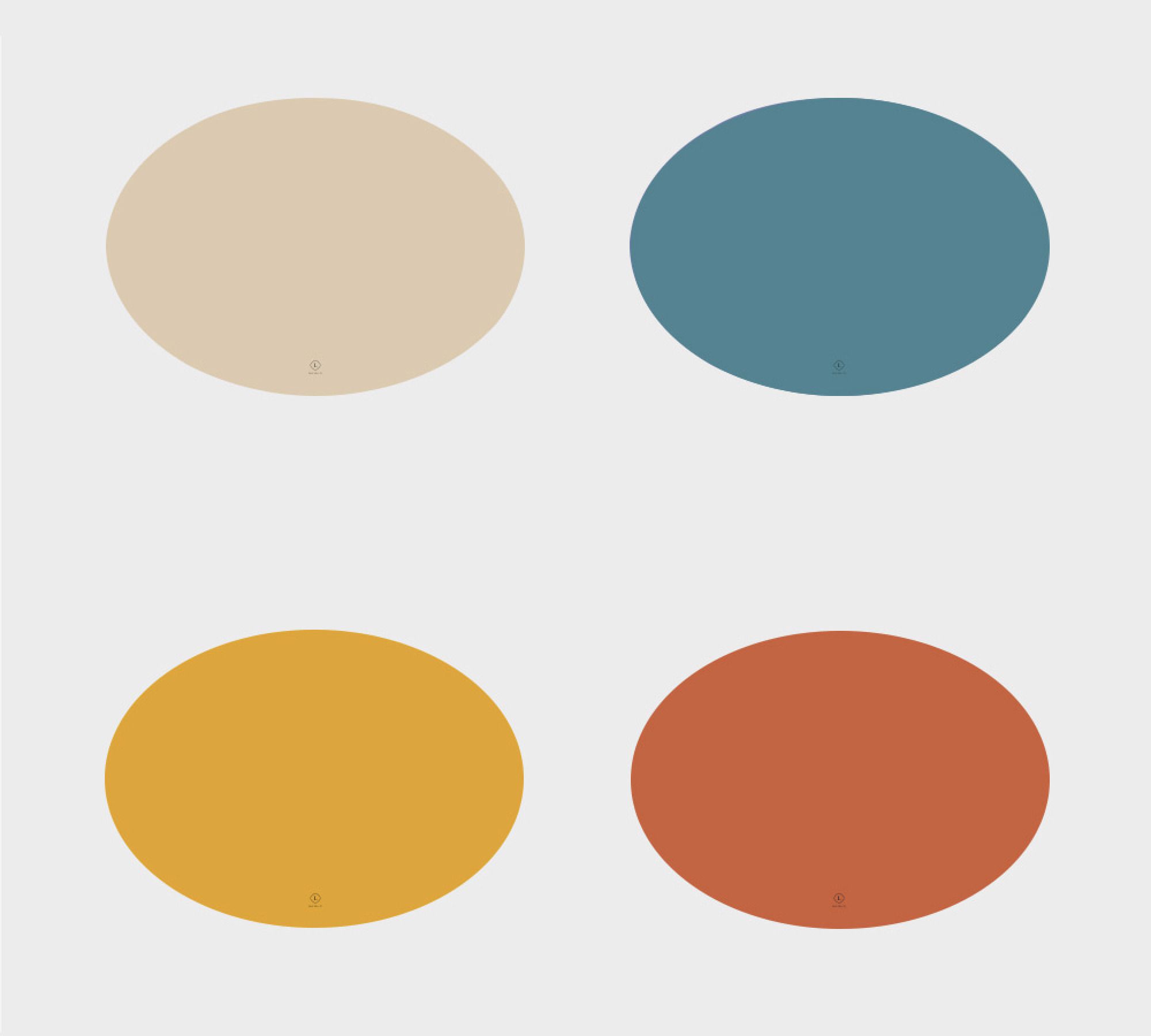 MochiThings: Ellipse Edge Leather Dining Placemat