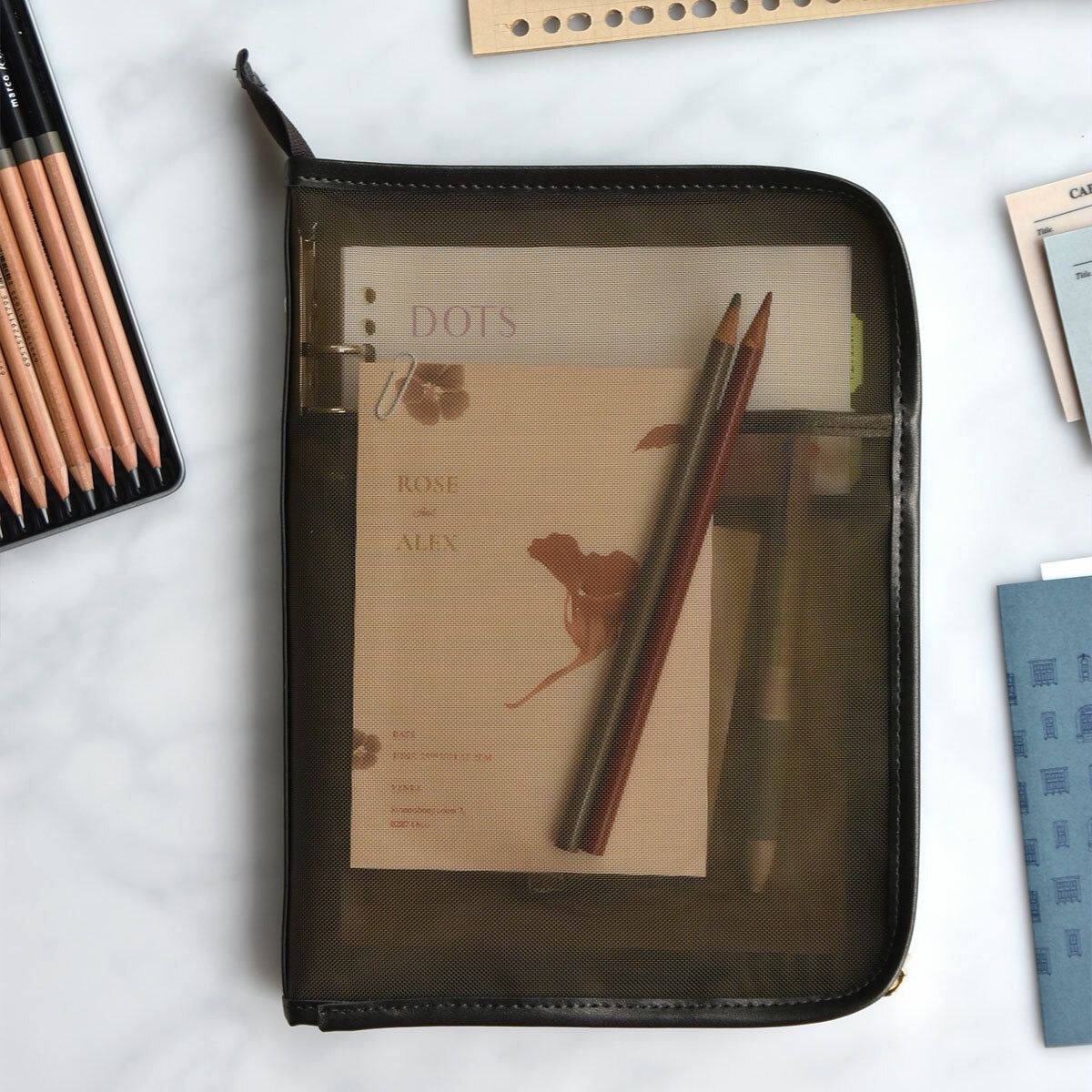 MochiThings: Mono Mesh 6 Ring A5 Zipper Binder