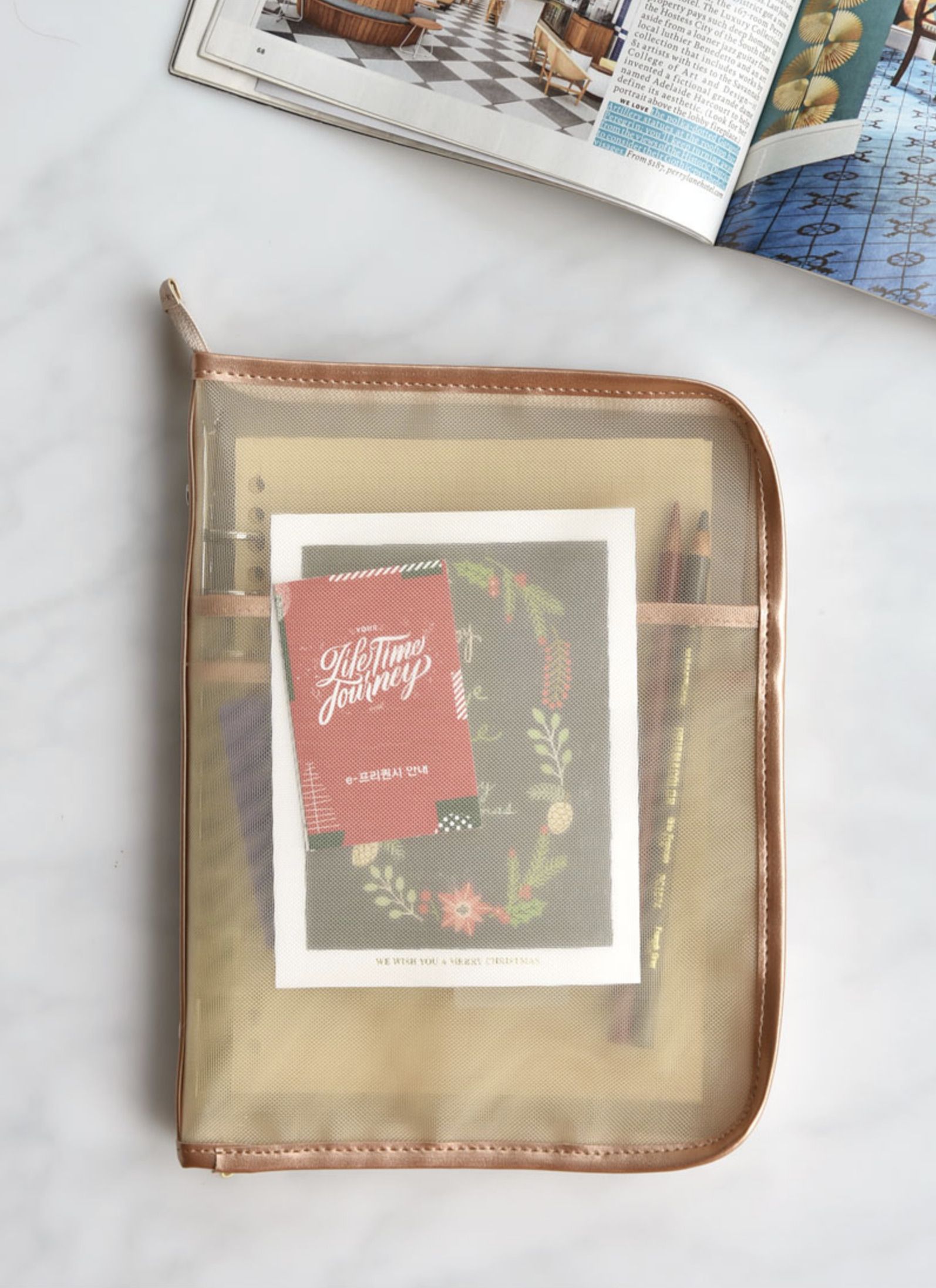 MochiThings: Mono Mesh 6 Ring A5 Zipper Binder