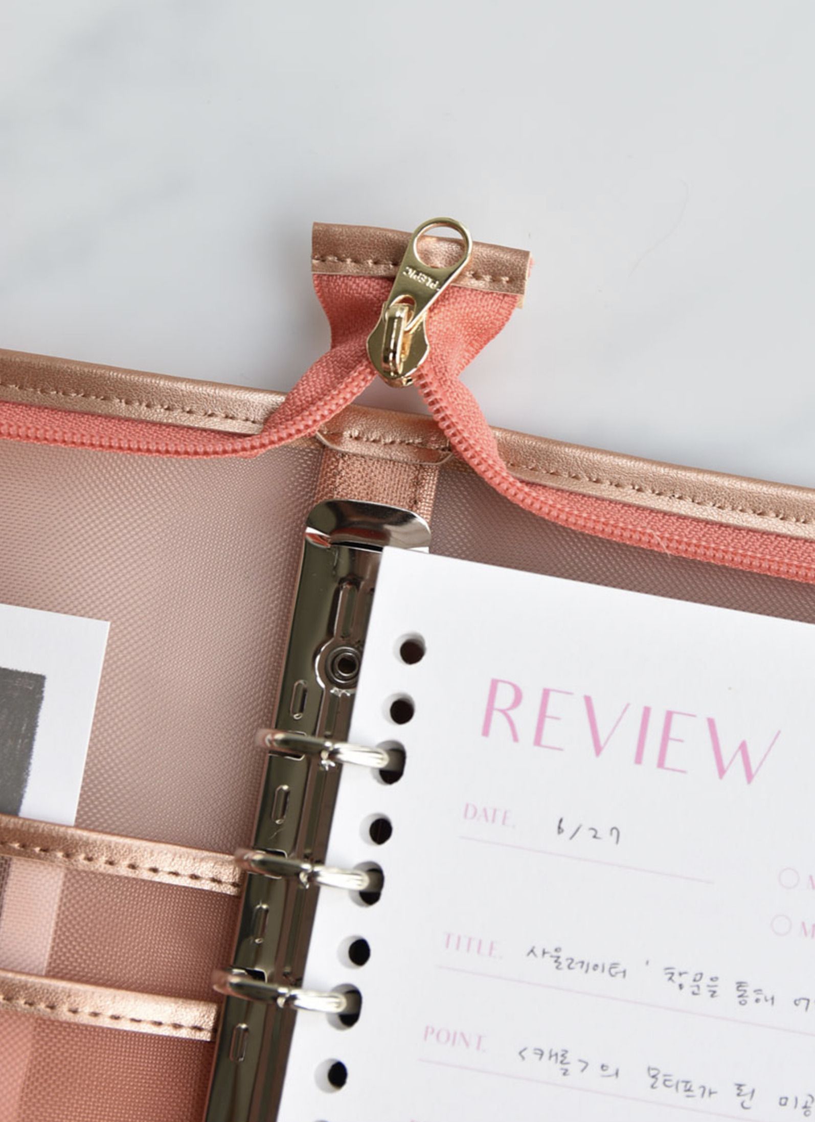 MochiThings: Mono Mesh 6 Ring A5 Zipper Binder