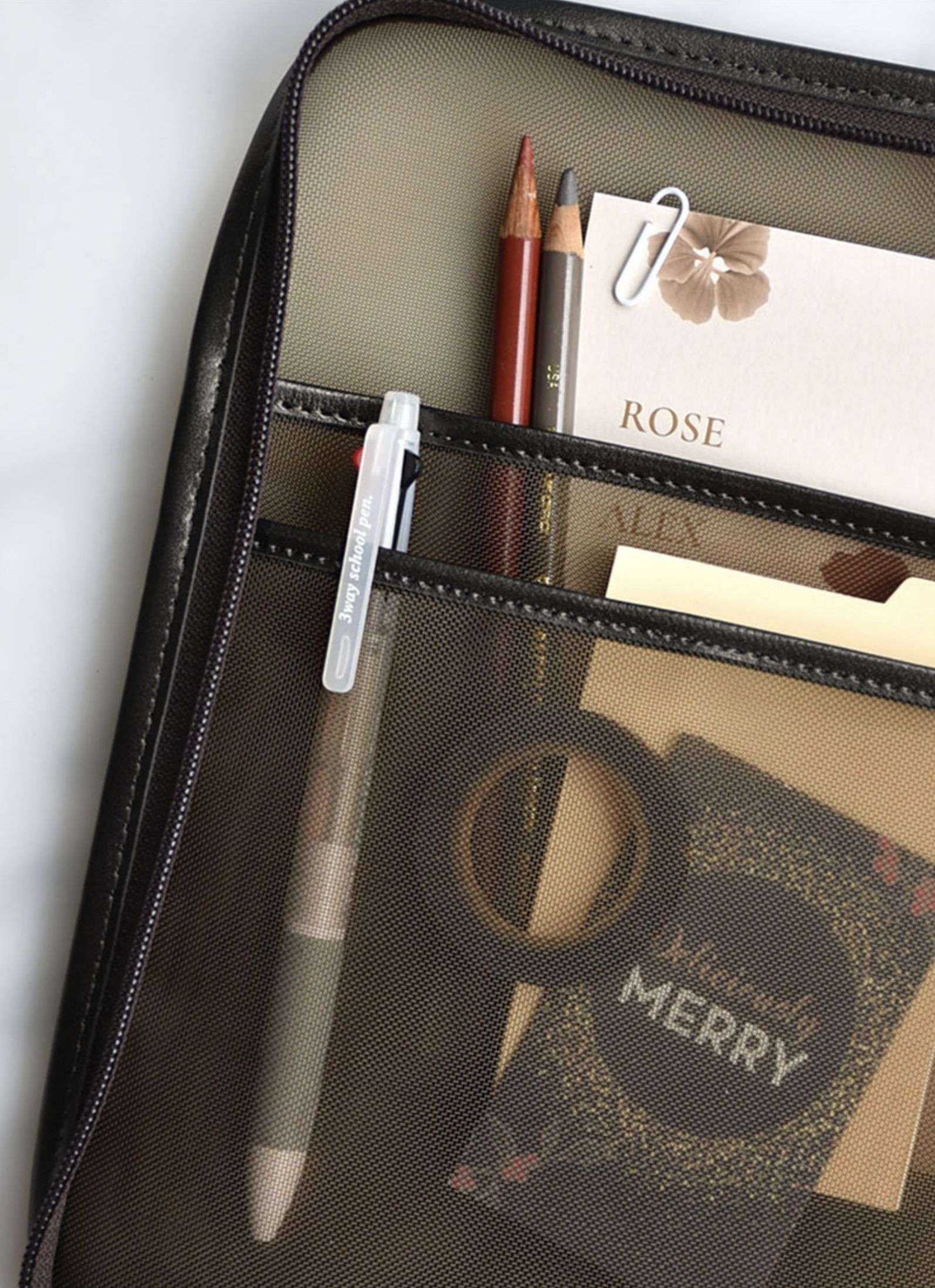 MochiThings: Mono Mesh 6 Ring A5 Zipper Binder