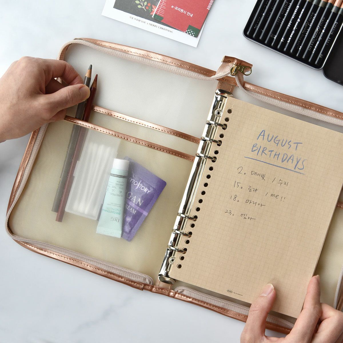 MochiThings: Mono Mesh 6 Ring A5 Zipper Binder