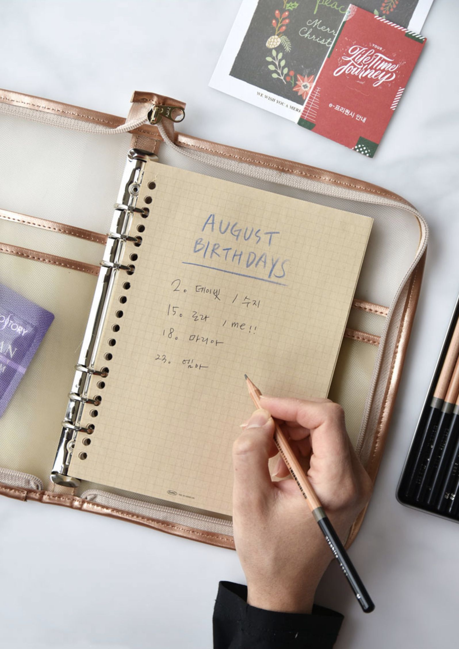 MochiThings: Mono Mesh 6 Ring A5 Zipper Binder