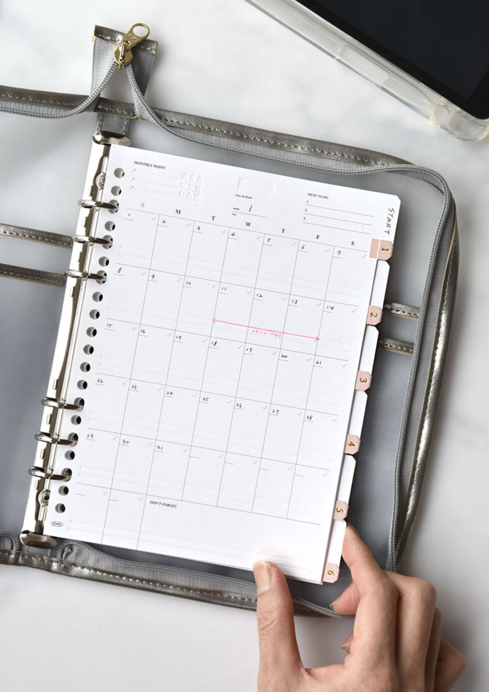 MochiThings: Mono Mesh 6 Ring A5 Zipper Binder