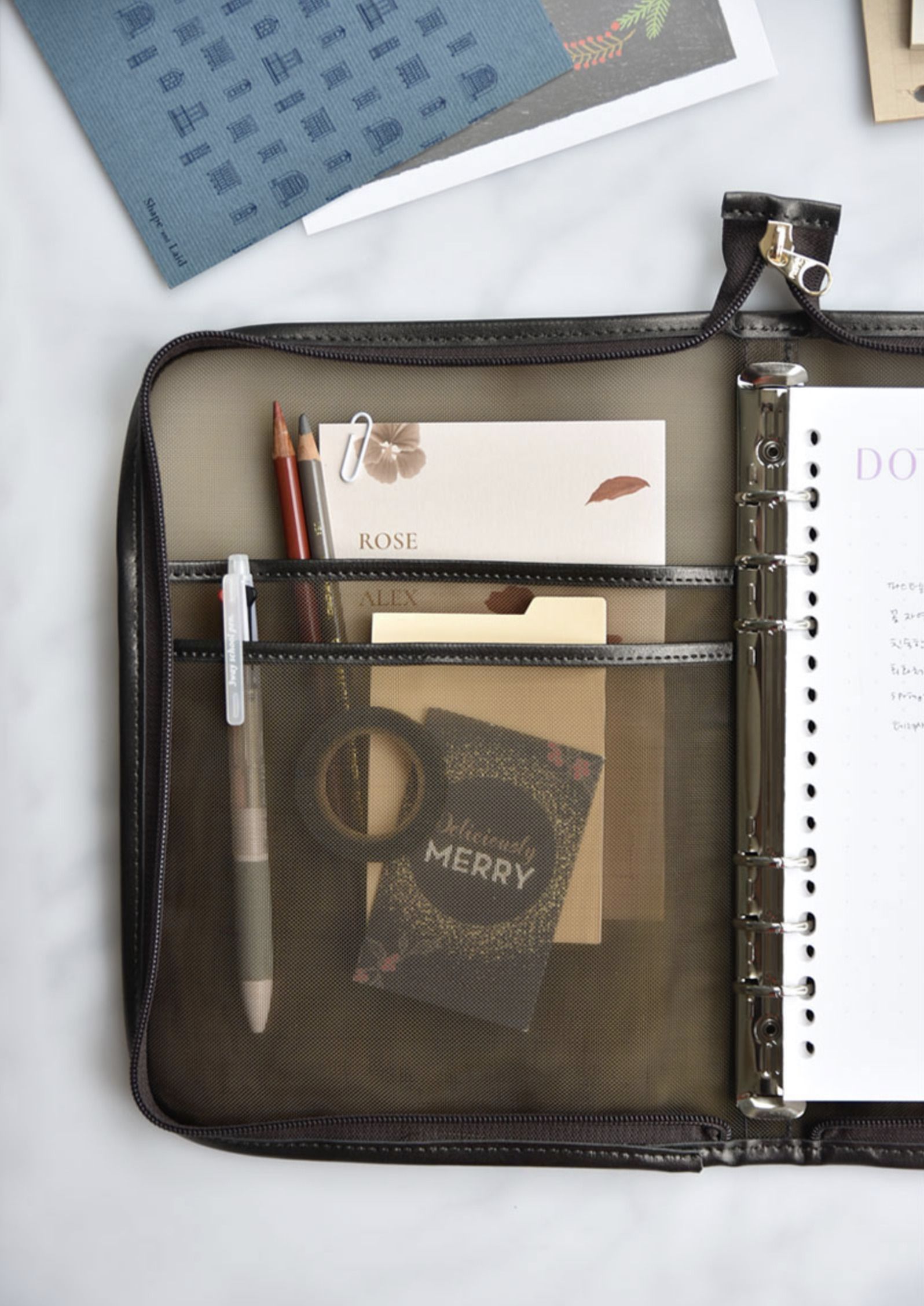 MochiThings: Mono Mesh 6 Ring A5 Zipper Binder