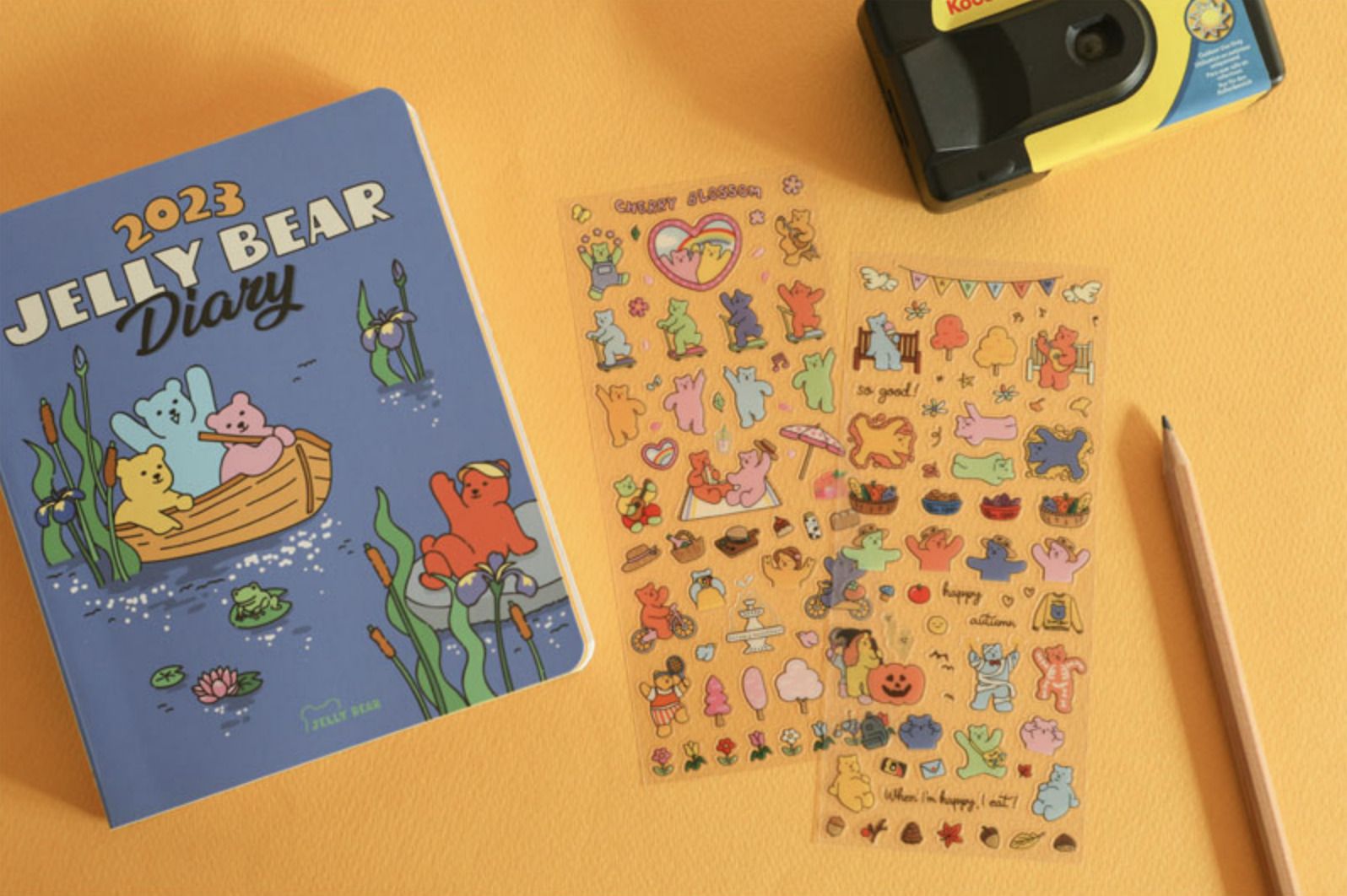 MochiThings: Jelly Bear Slim Diary Sticker v1