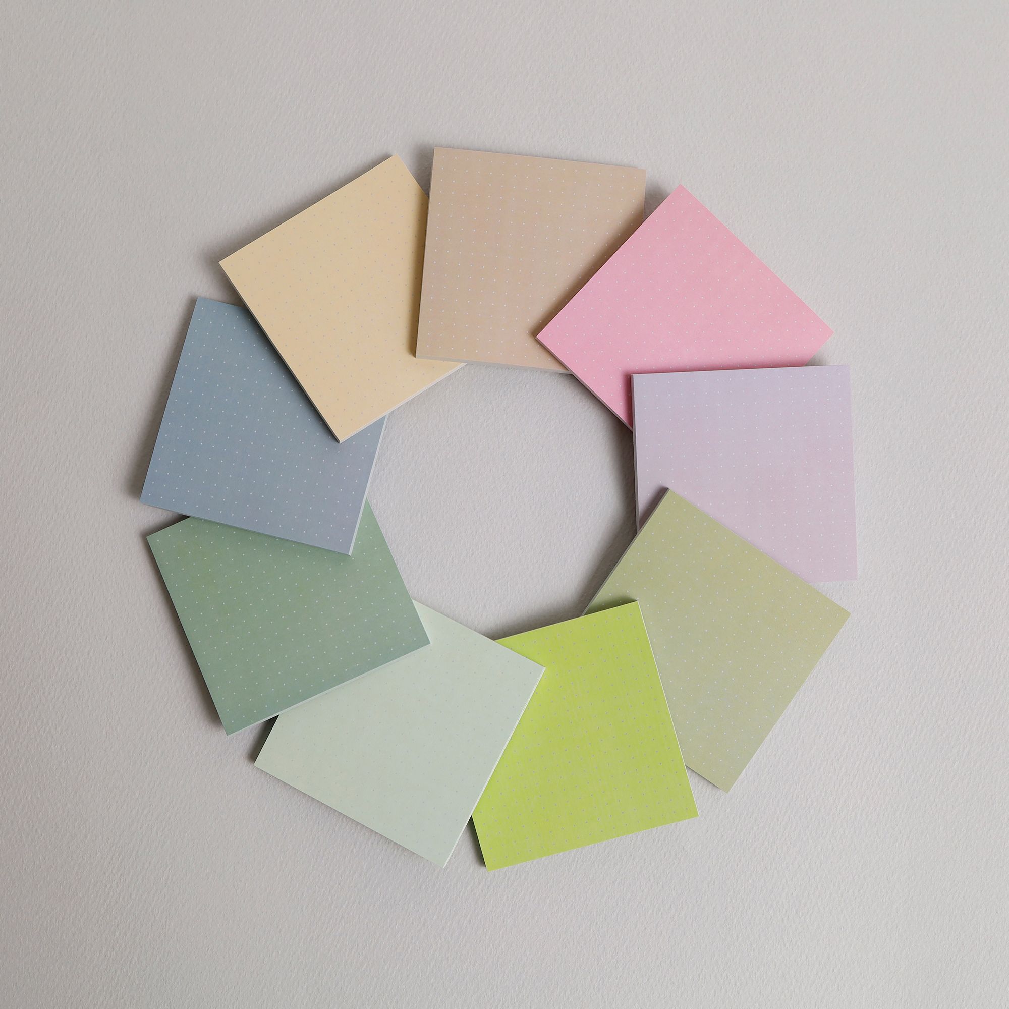 MochiThings: 9pcs Colorful Dot Grid Sticky Note Set