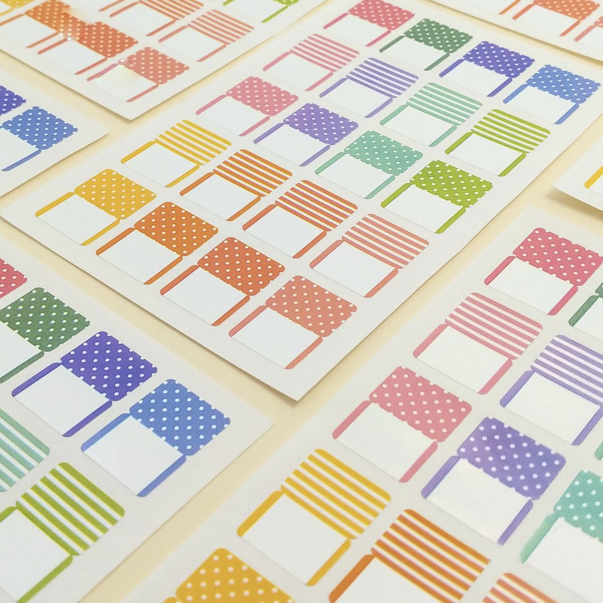 MochiThings: Colorful Pattern Index Label Sticker