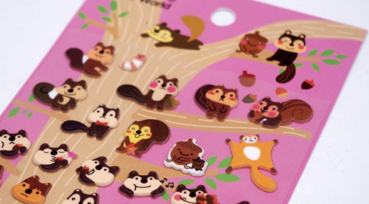 MochiThings: Happy Chipmunk Puffy Sticker