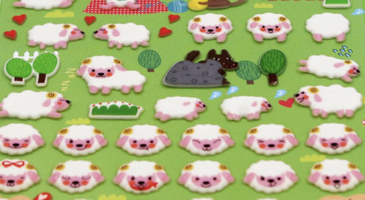 MochiThings: Sheep Emoji Puffy Sticker