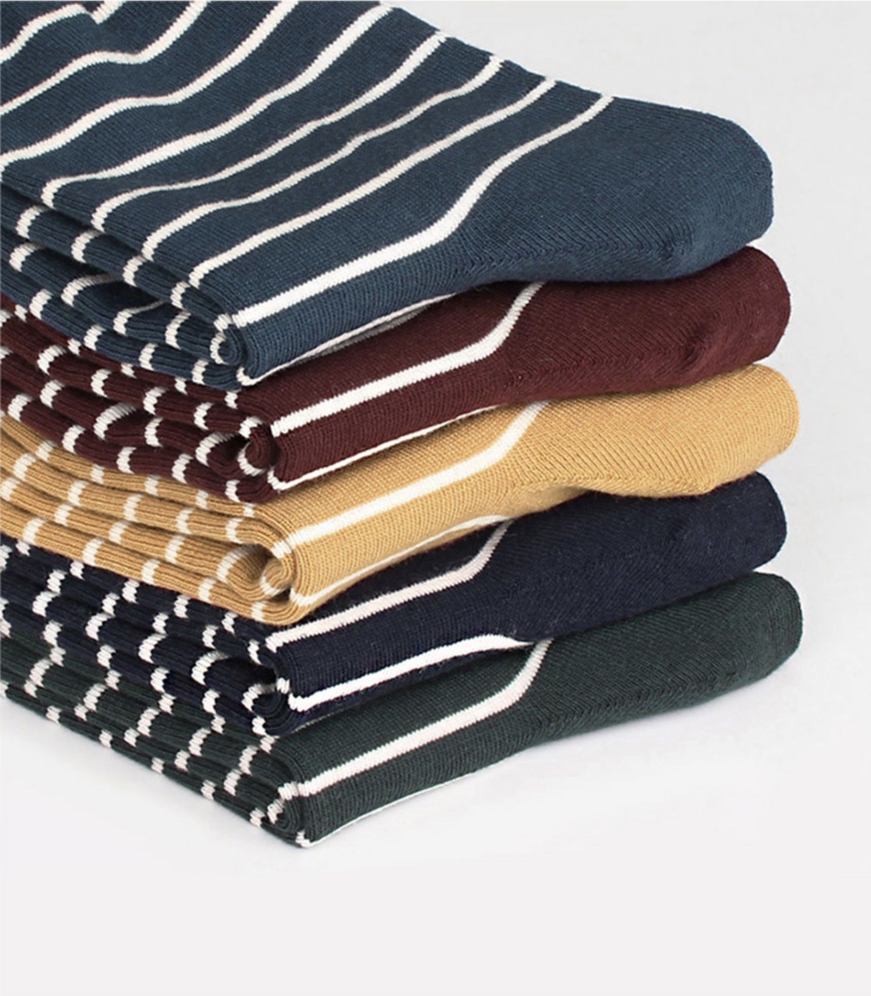 MochiThings: Stripe Pattern Crew Women Socks