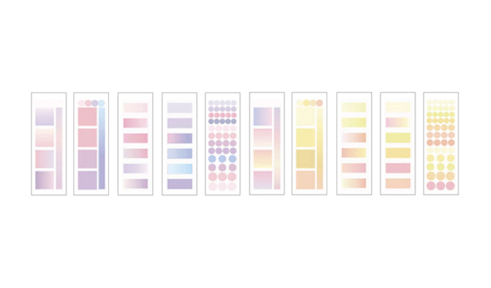 MochiThings: 10pcs Mood Gradient Sticker Book