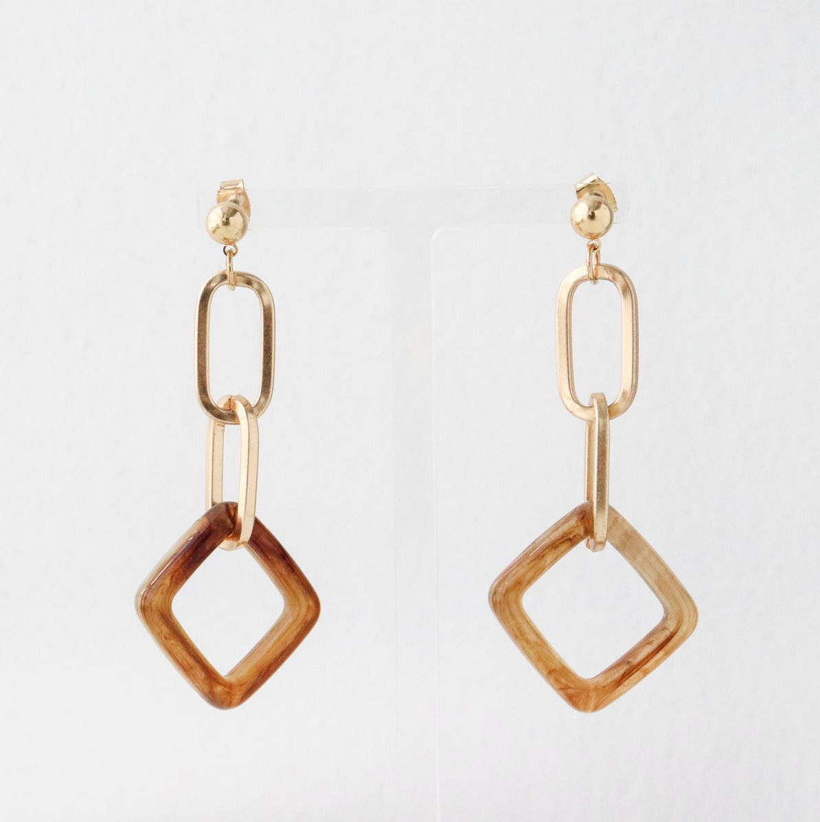 MochiThings: Rhombus Gold Earrings